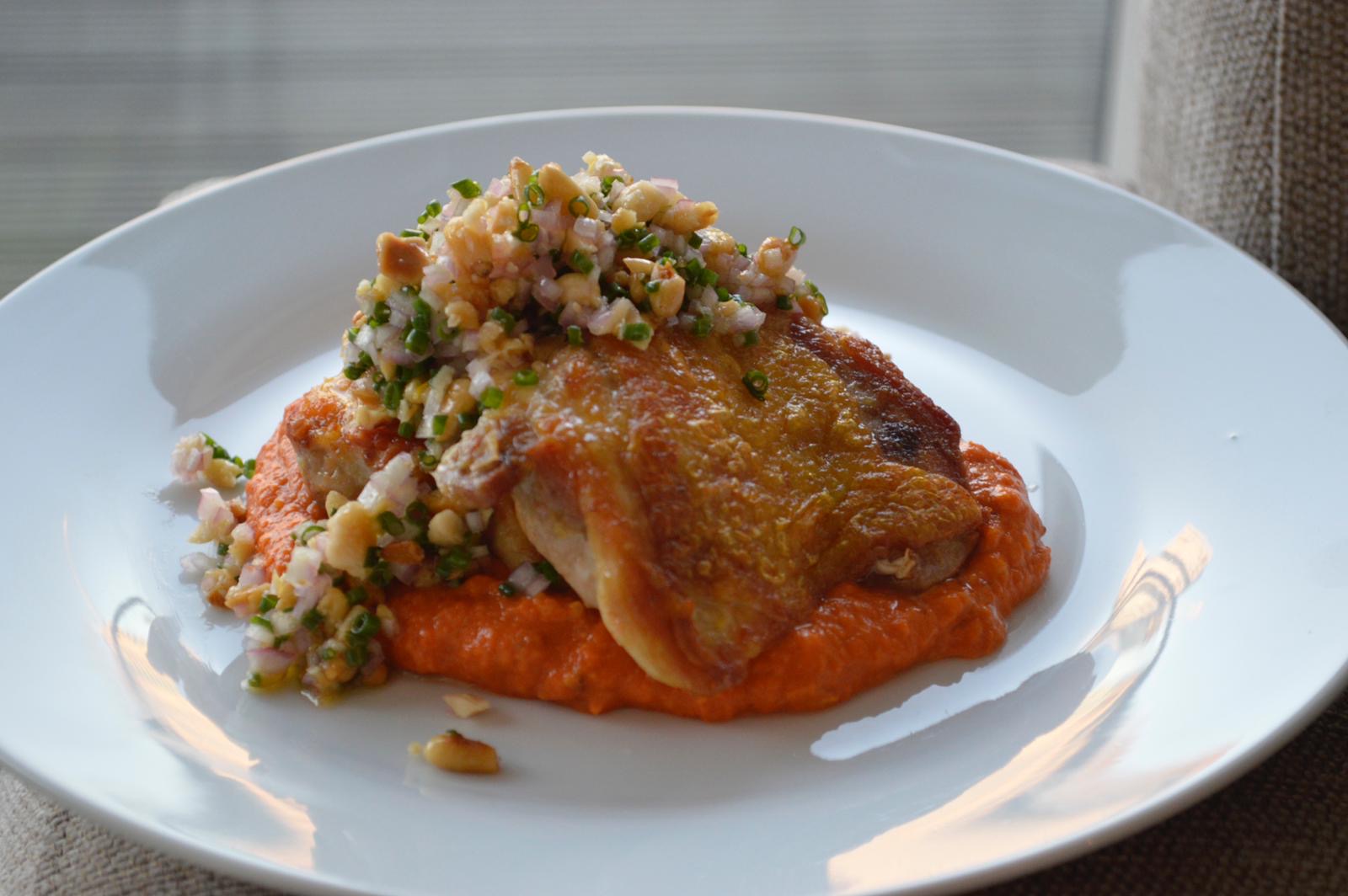 Chicken Thighs with Romesco - Estrella Galicia UK